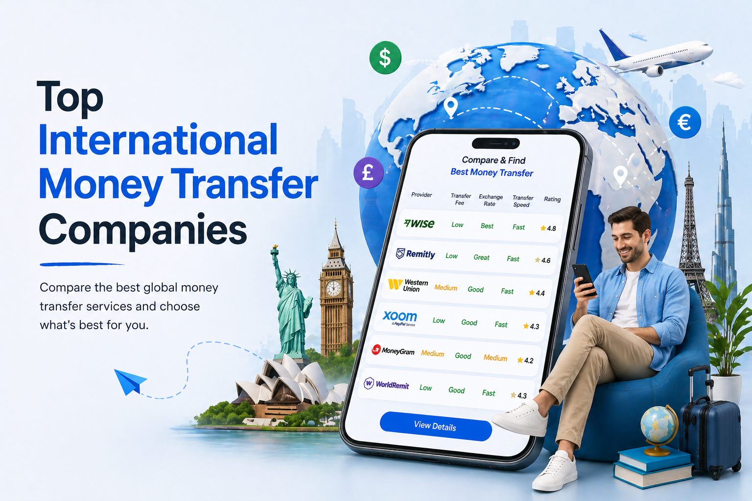 Best International Money Transfer Companies Ranked (2026)